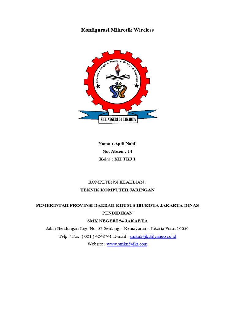 Apdi Nabil XII TKJ 1 Konfigurasi Mikrotik Wireless | PDF