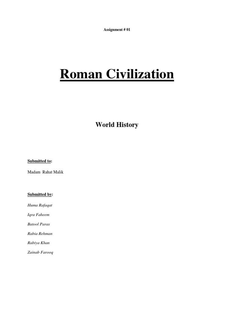 Roman Civilization: World History | PDF | Roman Legion | Ancient Rome