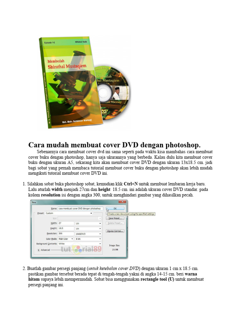 Cara Membuat Cover DVD Dengan Photoshop | PDF