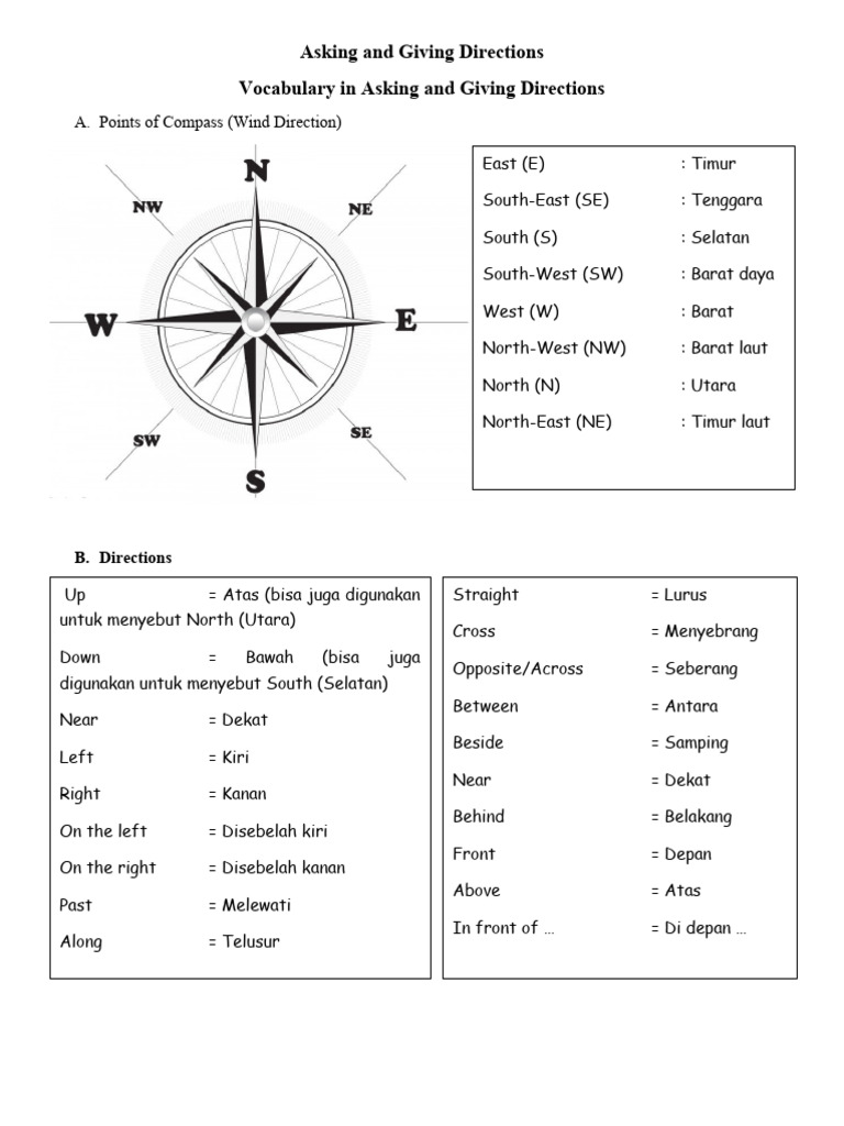 Asking and Giving Directions | PDF