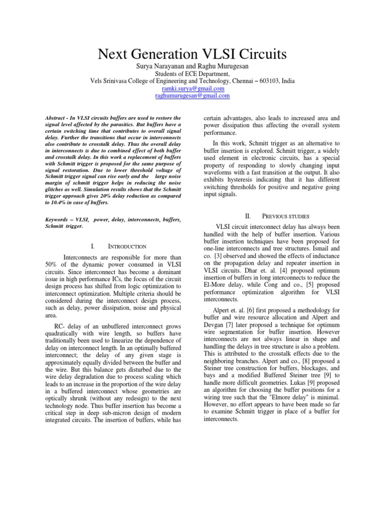 Next Generation VLSI Circuits | PDF | Electronic Engineering ...