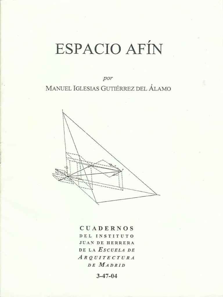 Espacio Afín Por Manuel Iglesias Pdf Espacio Vectorial Vector