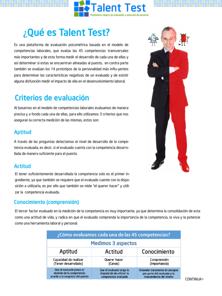 Evaluación Integral con Talent Test | PDF | Gestión de recursos humanos ...
