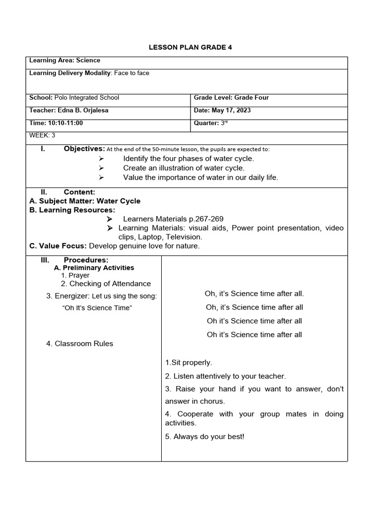 Cot 3 Science 3RD Quarter | PDF | Water | Water Cycle