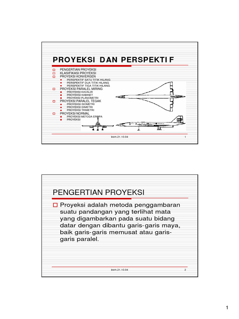 Proyeksi Dan Perspektif | PDF