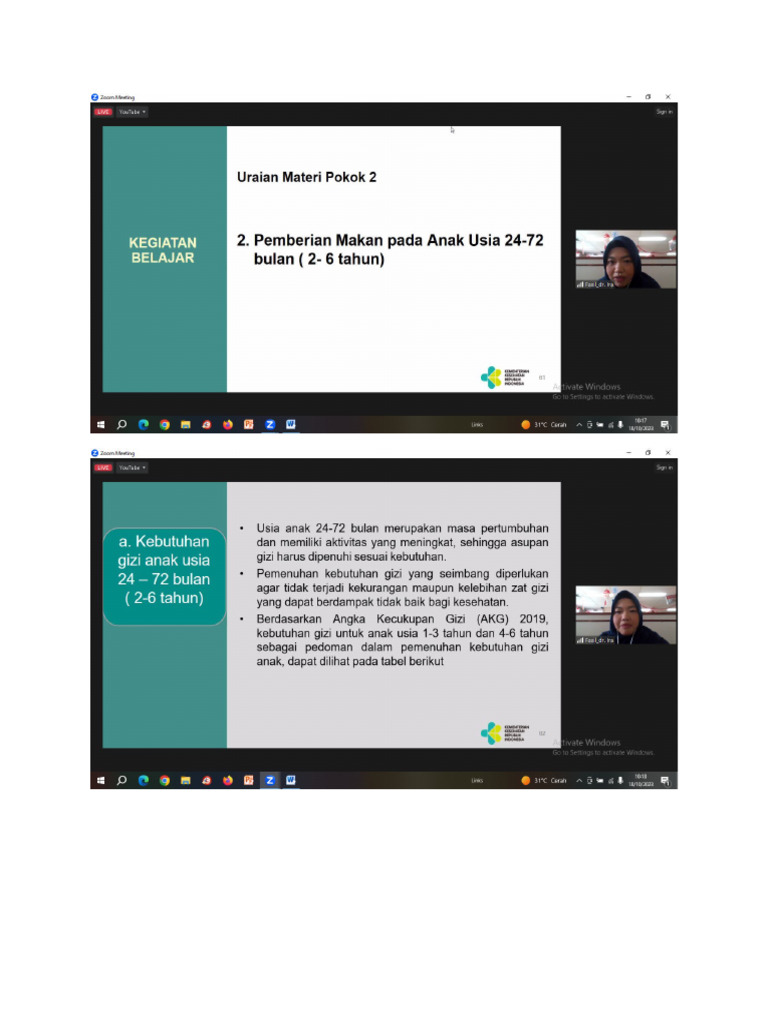 MP1 Pemberian Makan Pada 24 SD 72 Bulan | PDF