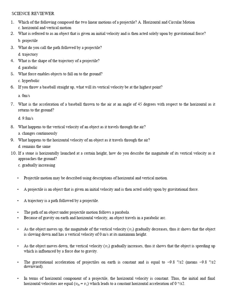 Physics Exam Prep Guide | PDF | Momentum | Acceleration