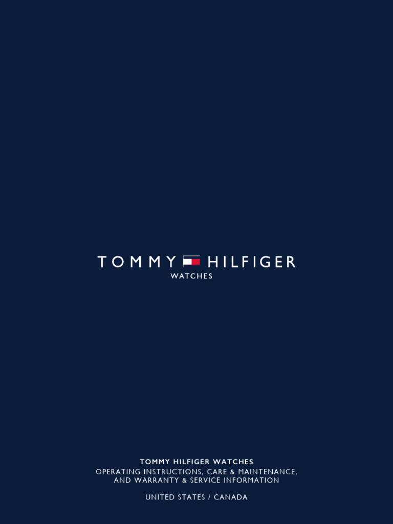 Tommy Hilfiger Watch Instructions Manual Pdf