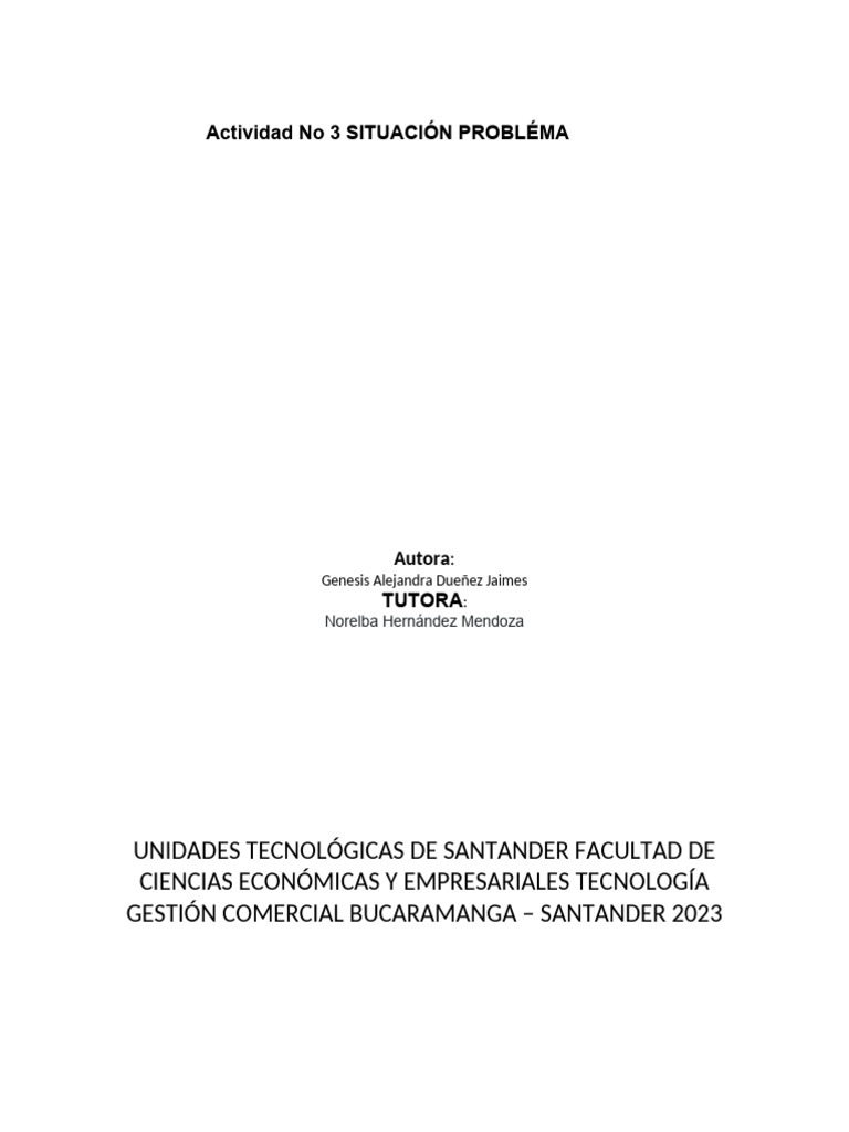 Actividad #3. Entrega de La Solución Al Problema (Individual) . | PDF | Contabilidad | Economias