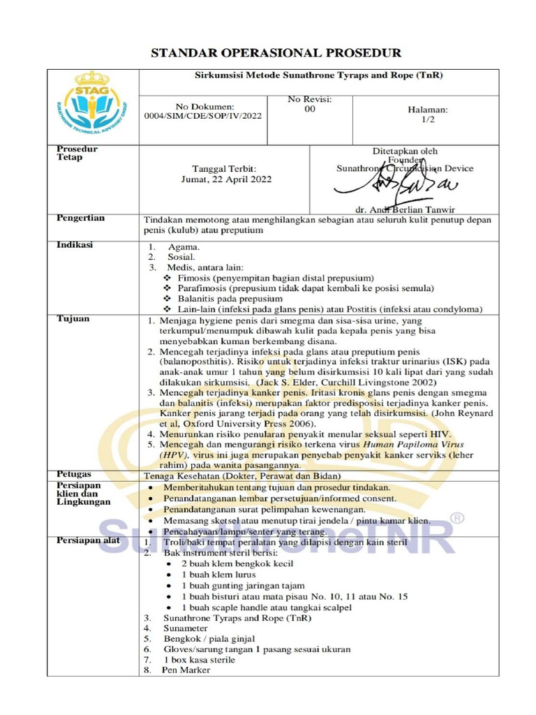 SOP Sunathrone Tyraps and Rope (TNR) | PDF