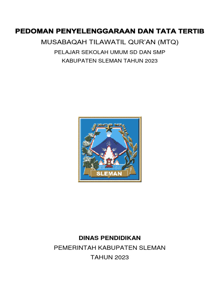 DRAFT JUKNIS MTQ 2023 Final | PDF