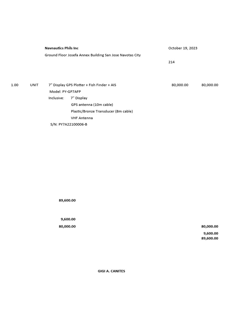 INVOICE | PDF | Piston | Cylinder (Engine)