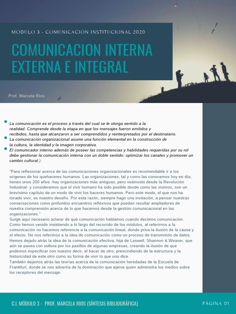 Cuadernillo Modulo 3 Com Interna Externa e Integral | PDF | Marketing | Marca