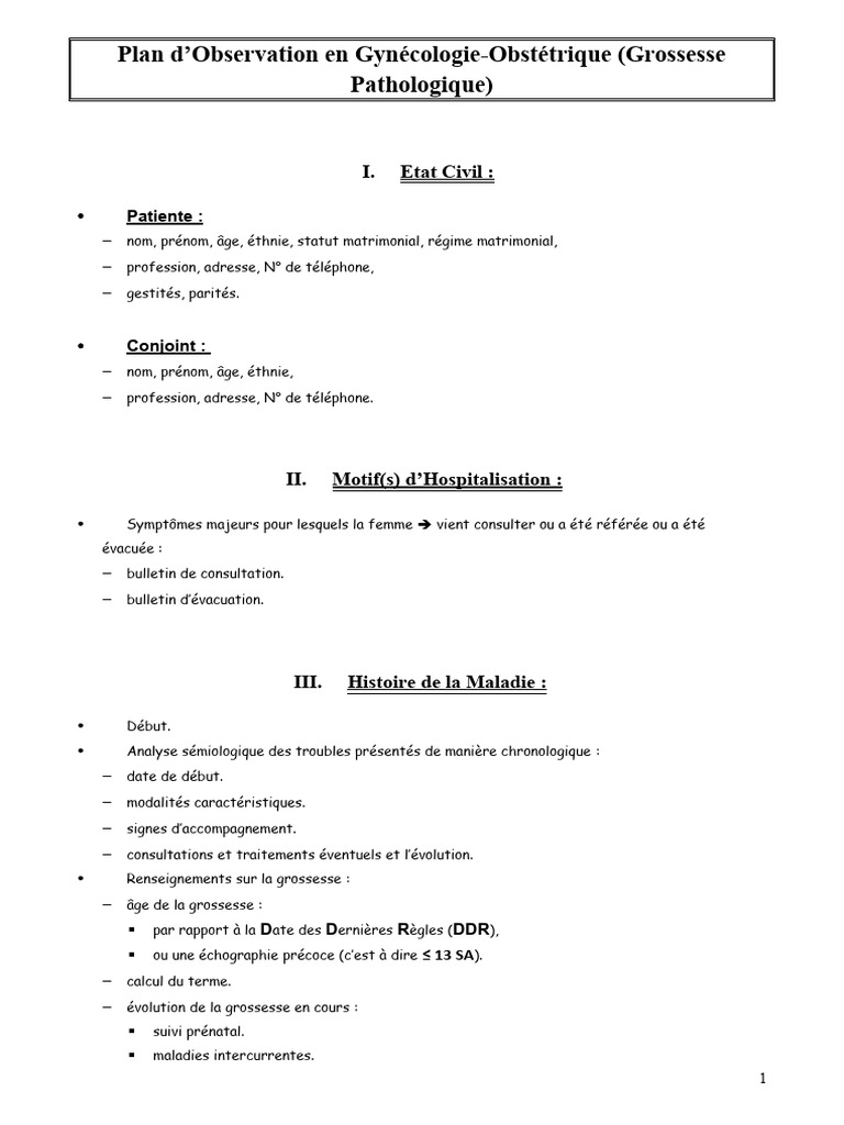 Suivi de Grossesse Pathologique | PDF | Grossesse | Utérus