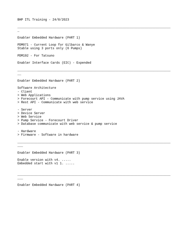 ITL Training 24.8.2023 | PDF