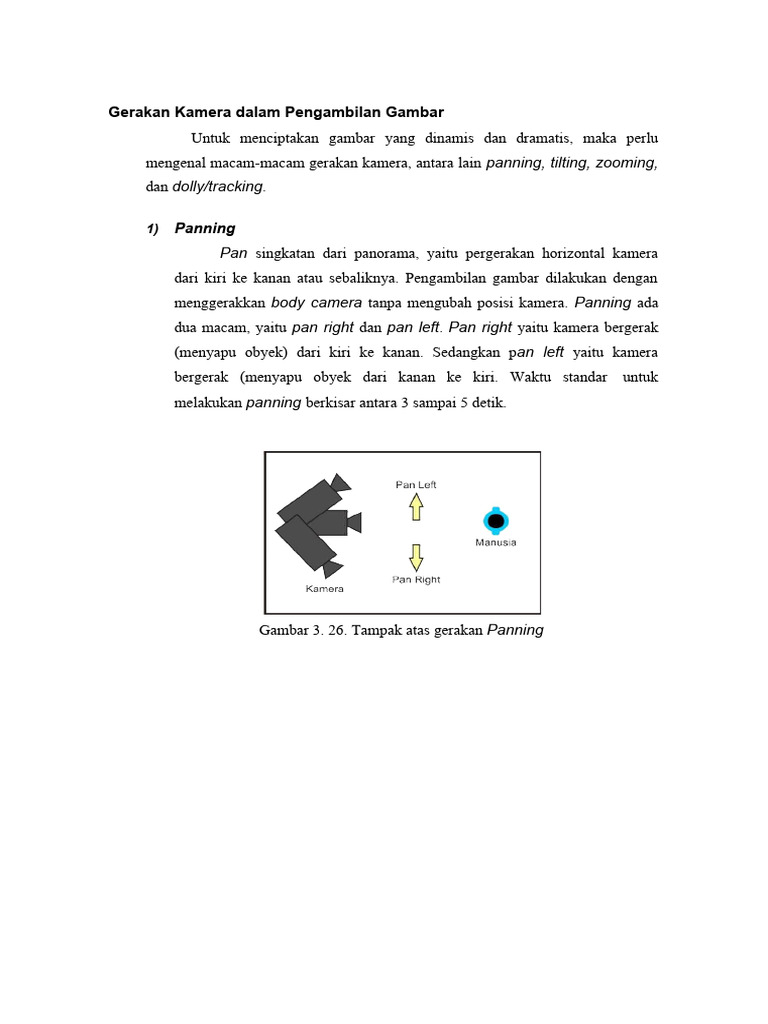 Gerakan Kamera Dalam Pengambilan Gambar | PDF