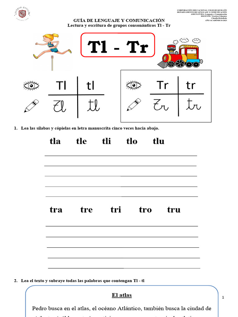 Guía de Lenguaje TL - TR | PDF
