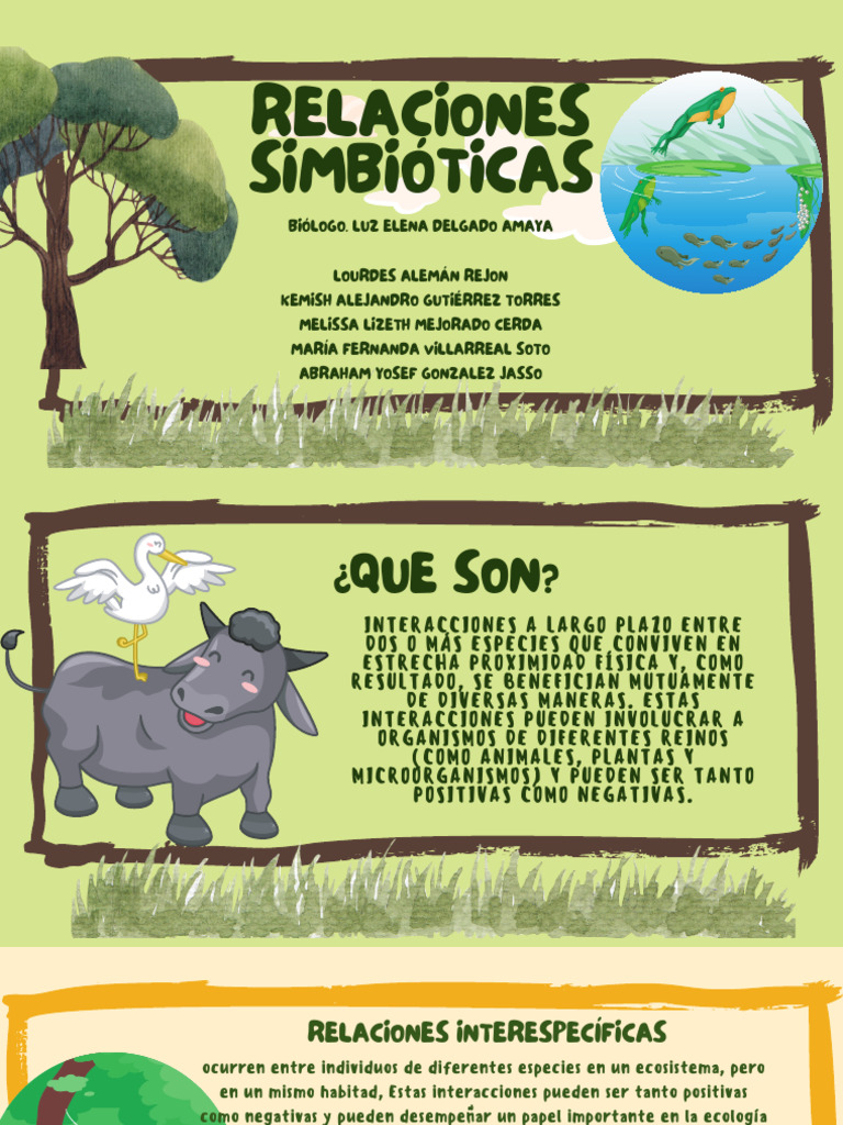 Interacciones Simbióticas en Especies | PDF | Depredación | Simbiosis