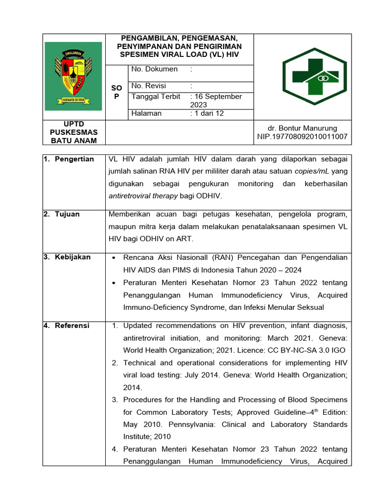 SOP viral load | PDF