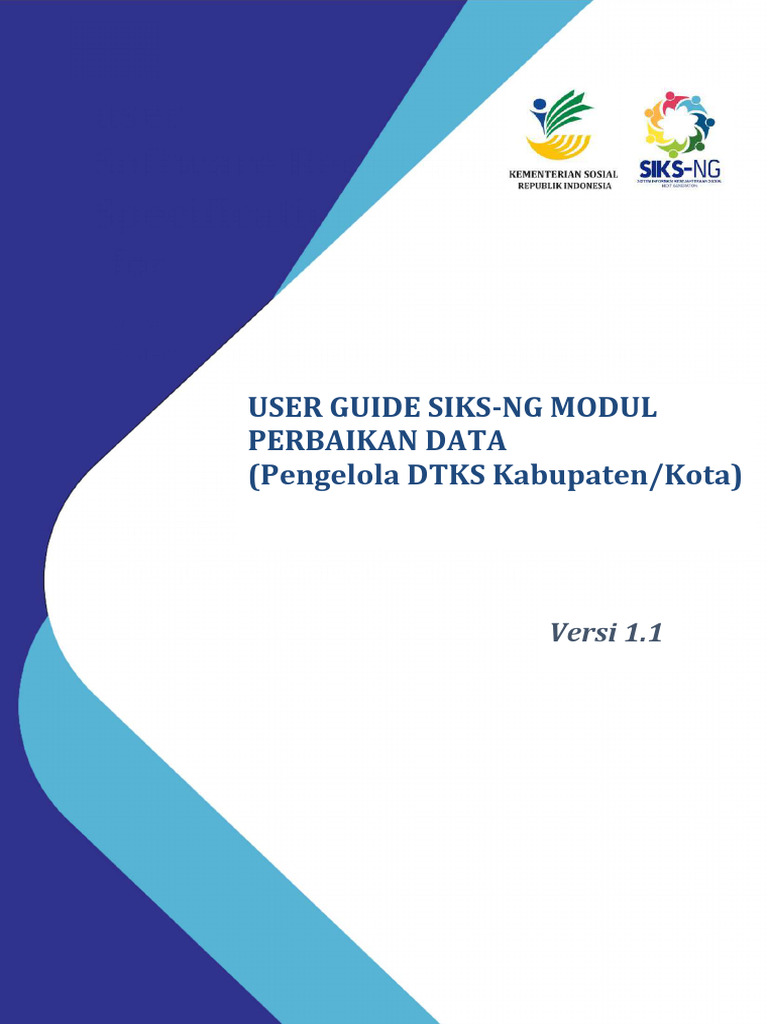 Panduan Perbaikan Data SIKS-NG | PDF