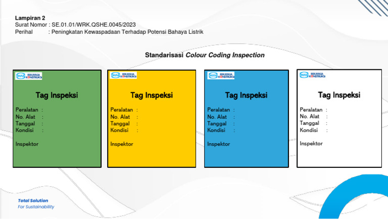 Lampiran 2 - Standarisasi Colour Coding Inspection_2 | PDF