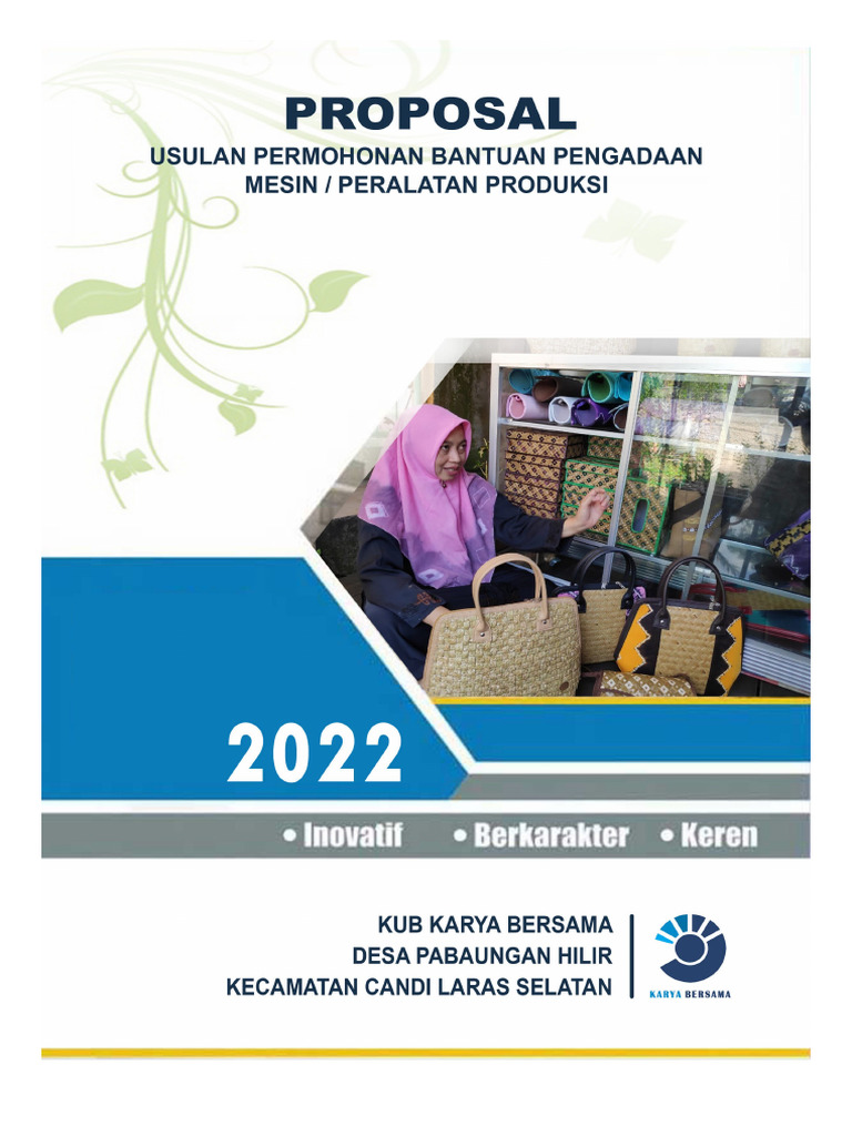 Proposal Usulan Bantuan Pengadaan Mesin Dan Peralatan | PDF
