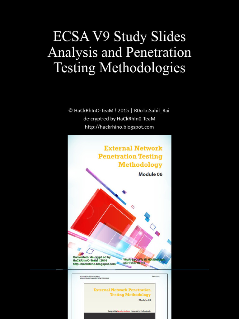 Module 06. External Network Penetration Testing Methodology | PDF Module 06. External Network Penetration Testing Methodology | PDF