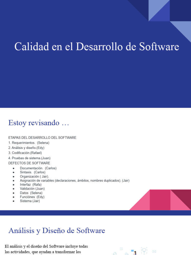 Calidad en El Desarrollo de Software | PDF | Software | Lenguaje de programación
