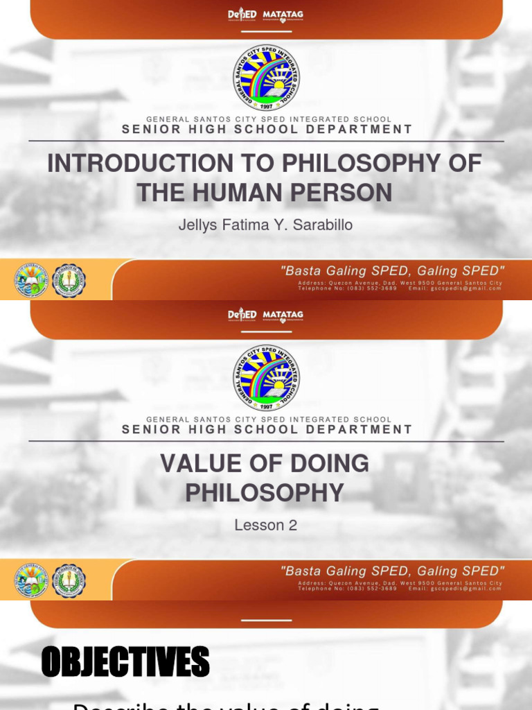 PHILO LESSON 2 Value of Doing Philosophy | PDF | Reason | Idea