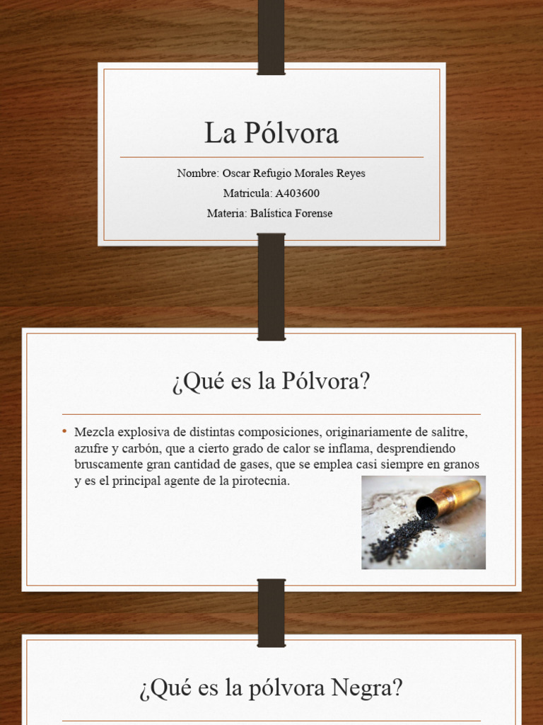 Tipos de Pólvora y sus Usos | PDF | Pólvora | Química