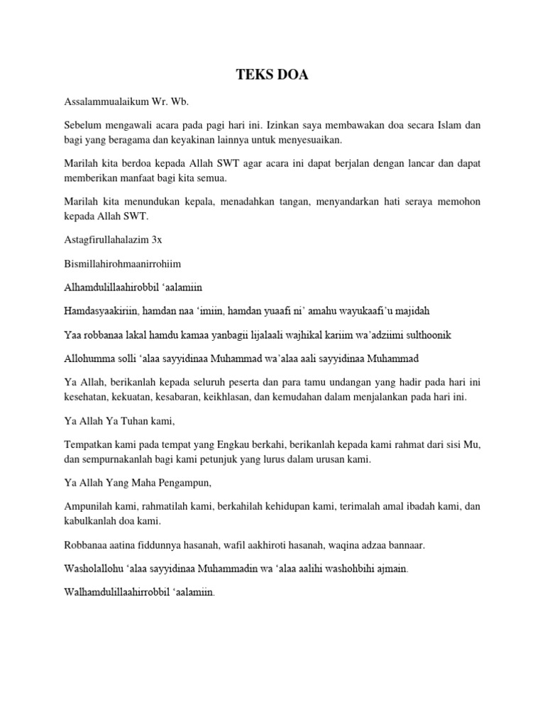 Teks Doa | PDF