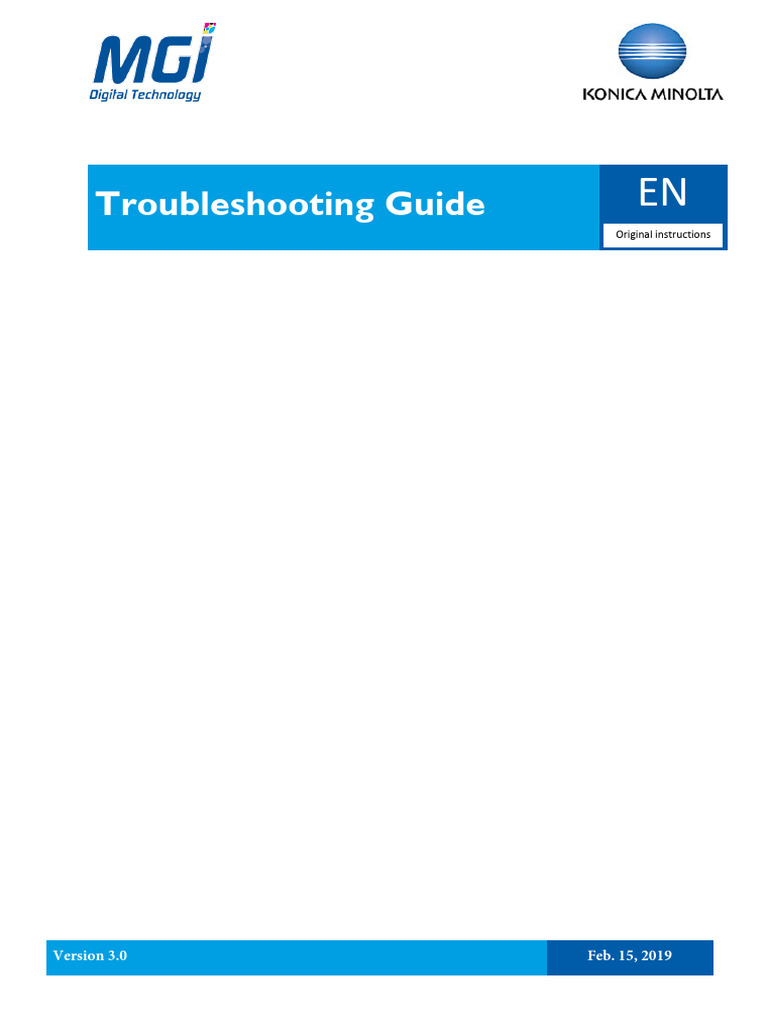MGI TroubleshootingGuideVer3.0 EN | PDF | Belt (Mechanical ...