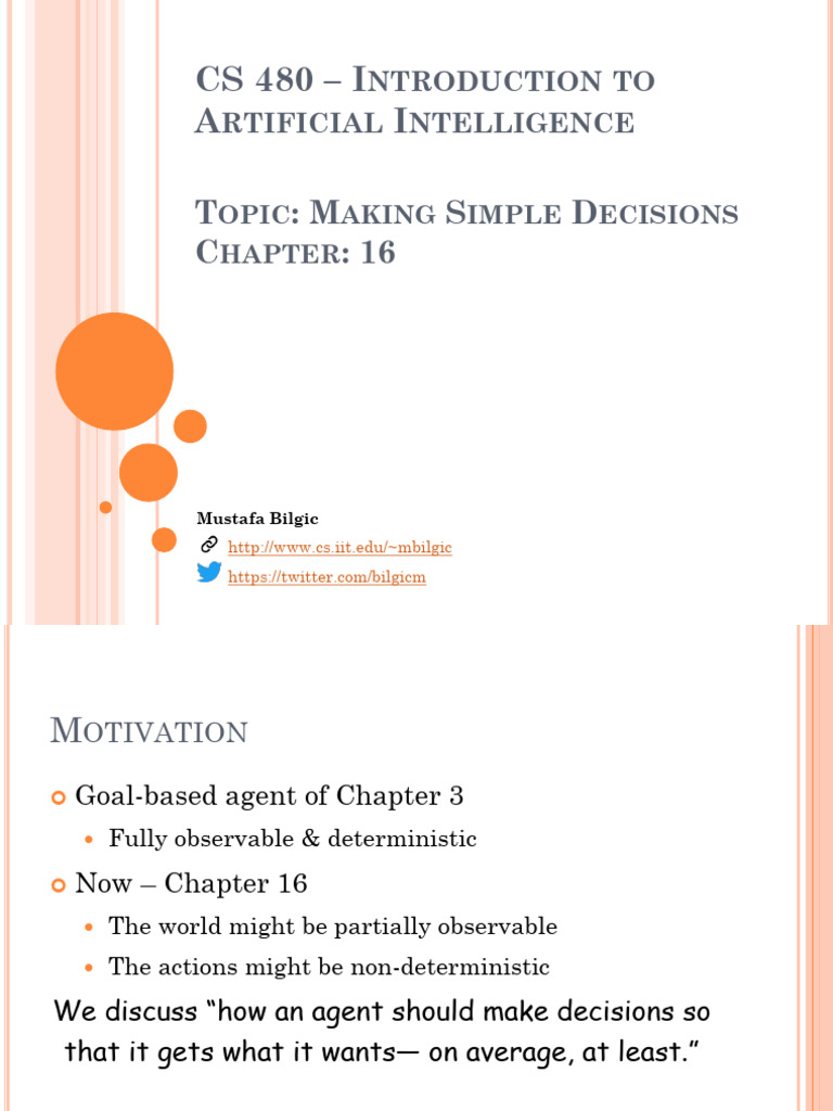 ch16 Simple Decisions | Download Free PDF | Utility | Applied Mathematics
