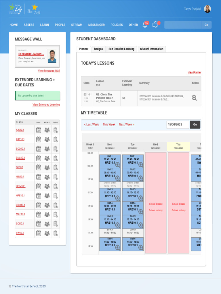TNS - Lily Northstar Academic Management System | PDF