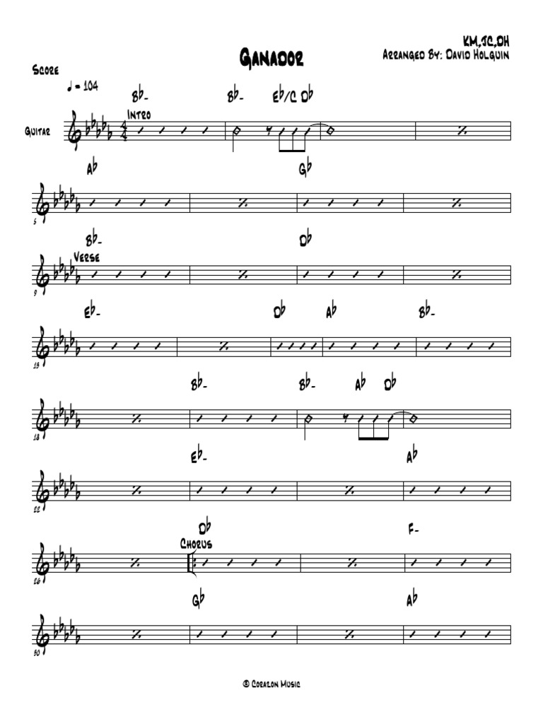 Ganador - Kairy Marquez (PARTITURAS) | PDF