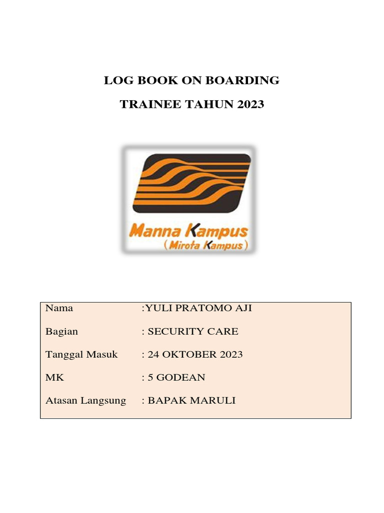 Logbook Security Care Yuli Pratomo Aji | PDF