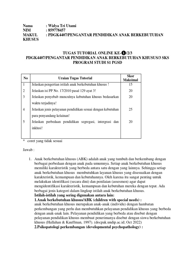 Tugas 1 ABK Widya Tri Utami | PDF