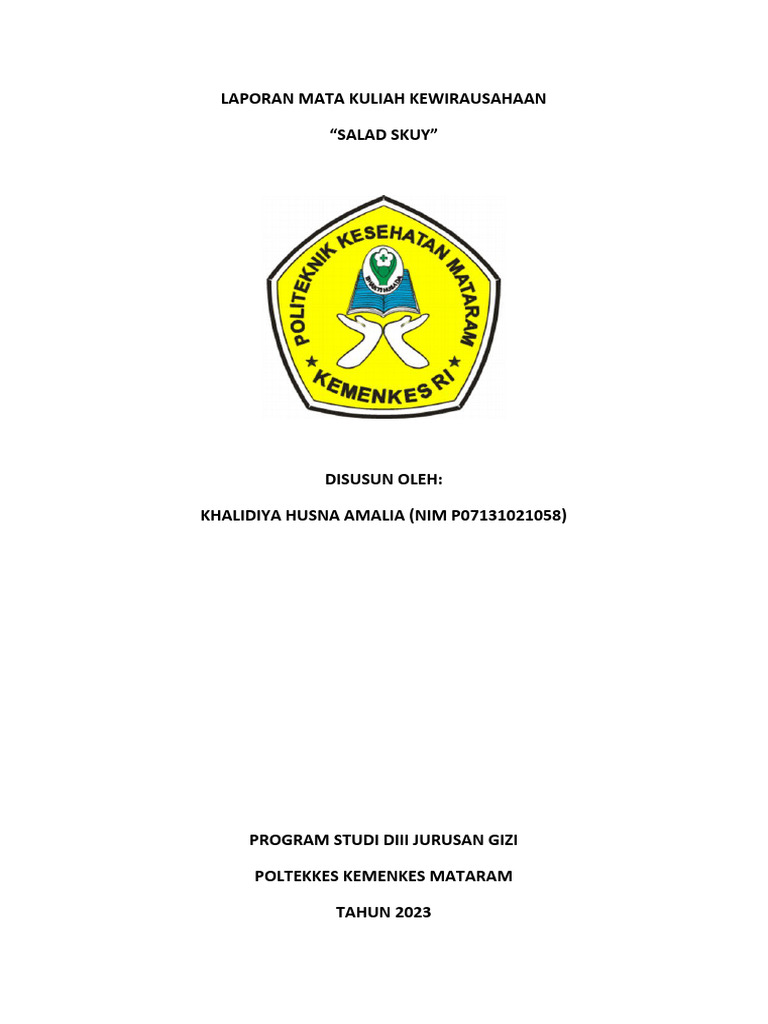 Proposal Wirausaha | PDF | Memasak, Makanan, & Anggur