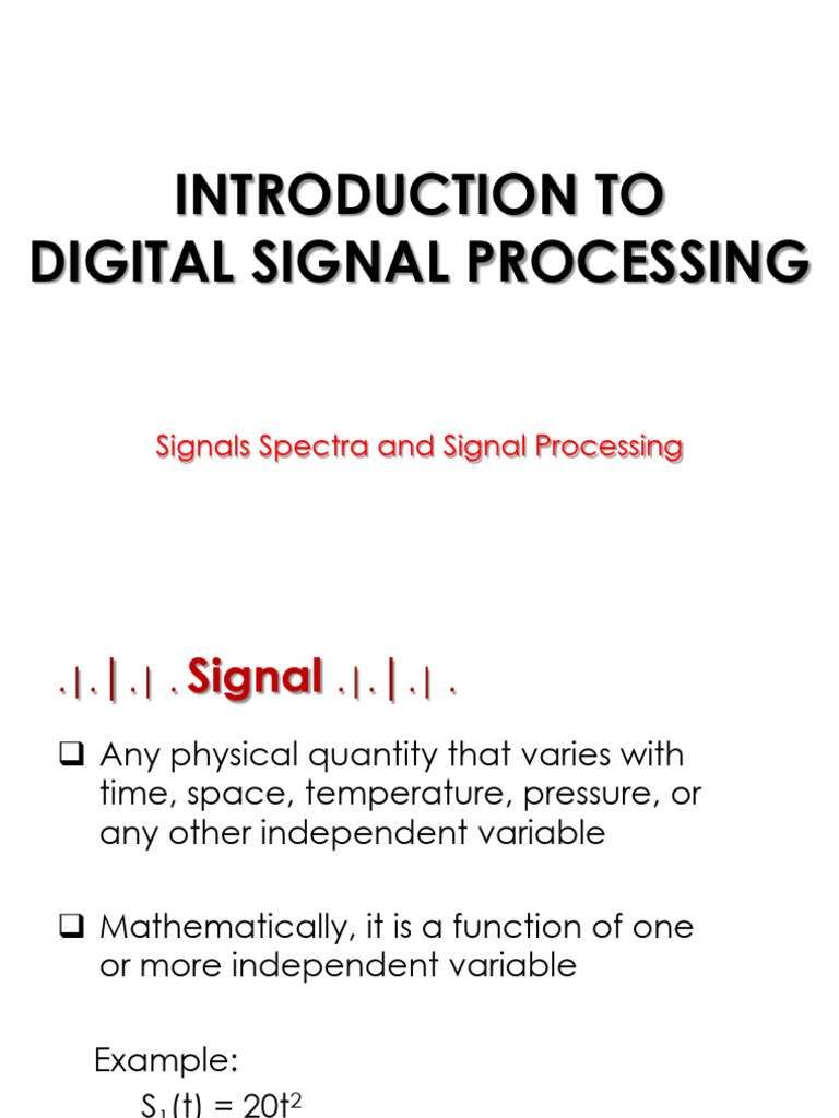 Module1 Introduction To DSP | PDF Module1 Introduction To DSP | PDF