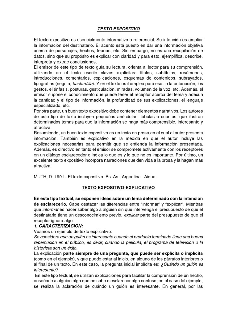 Texto Expositivo-Explicativo | PDF
