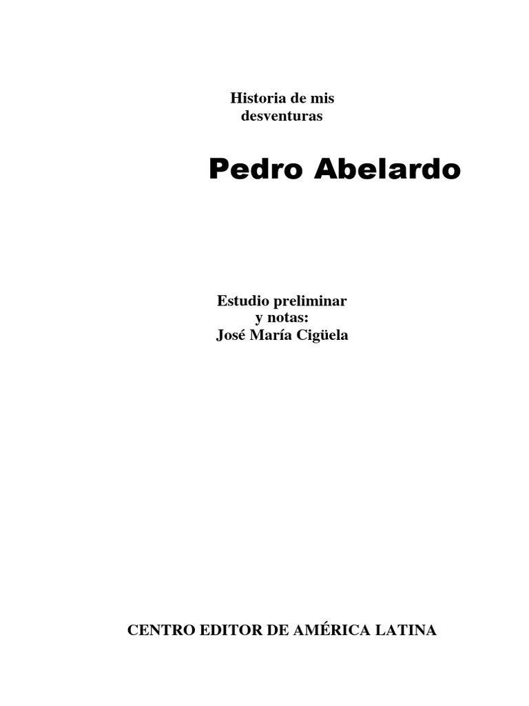 Abelardo, Pedro - Historia de Mis Desventuras | PDF