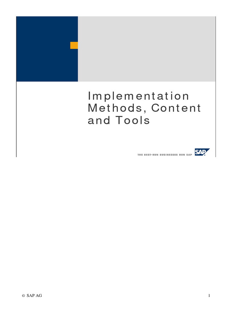 07.implementation Methods and Tools | PDF