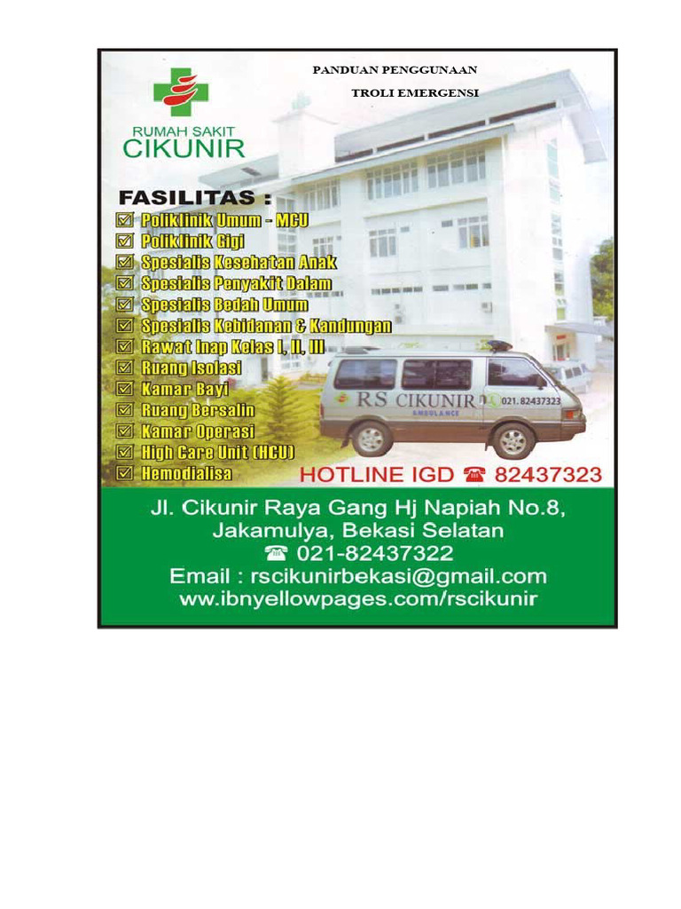 Panduan Penggunaan Trolly Emergency | PDF