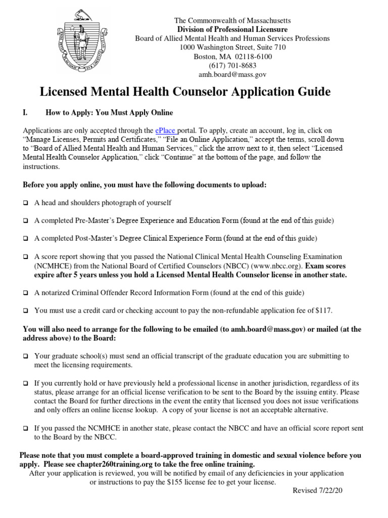 LGPC Application and Education Guide | PDF | Psychotherapy | Psychologist