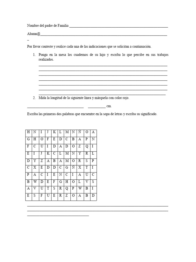 Examen para Papas | PDF