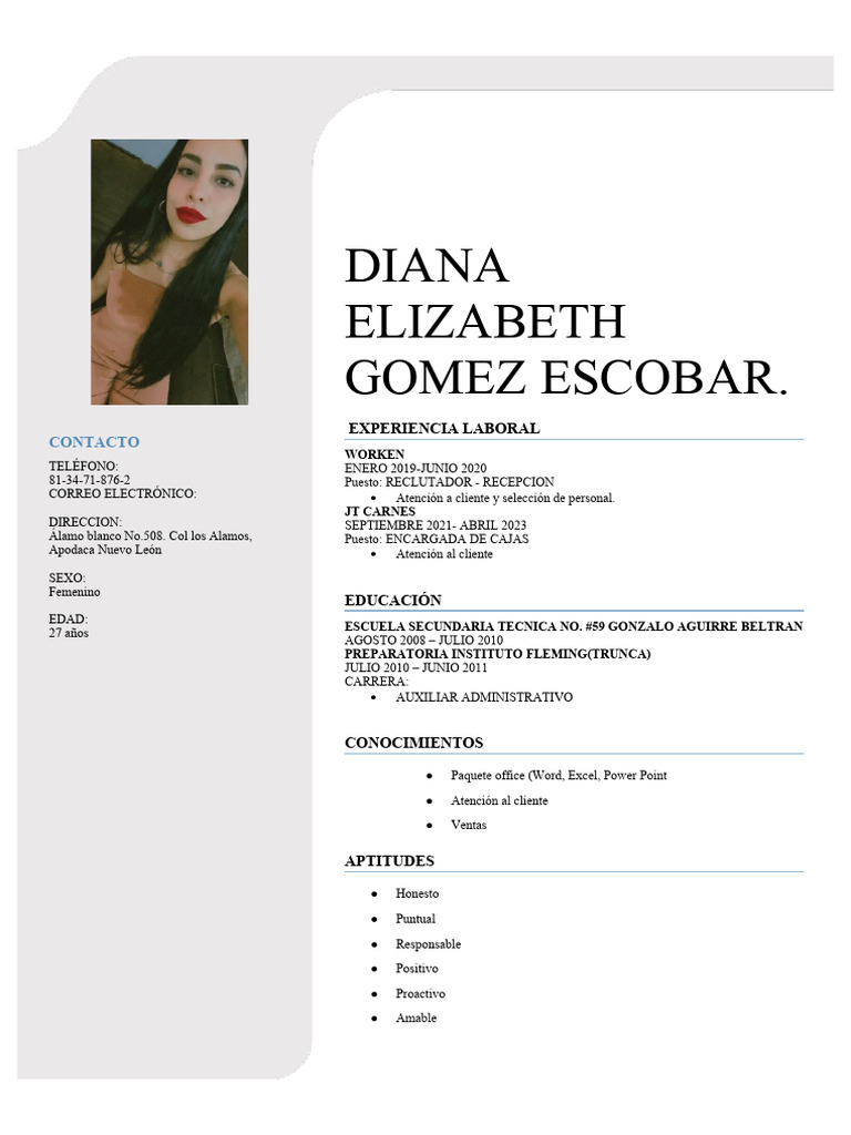 Curriculum Vitae (Diana) | PDF