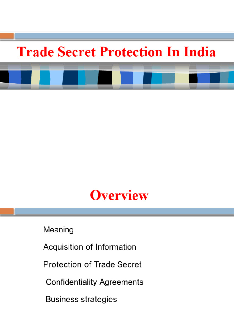 TRADE SECRET Protection in India | PDF