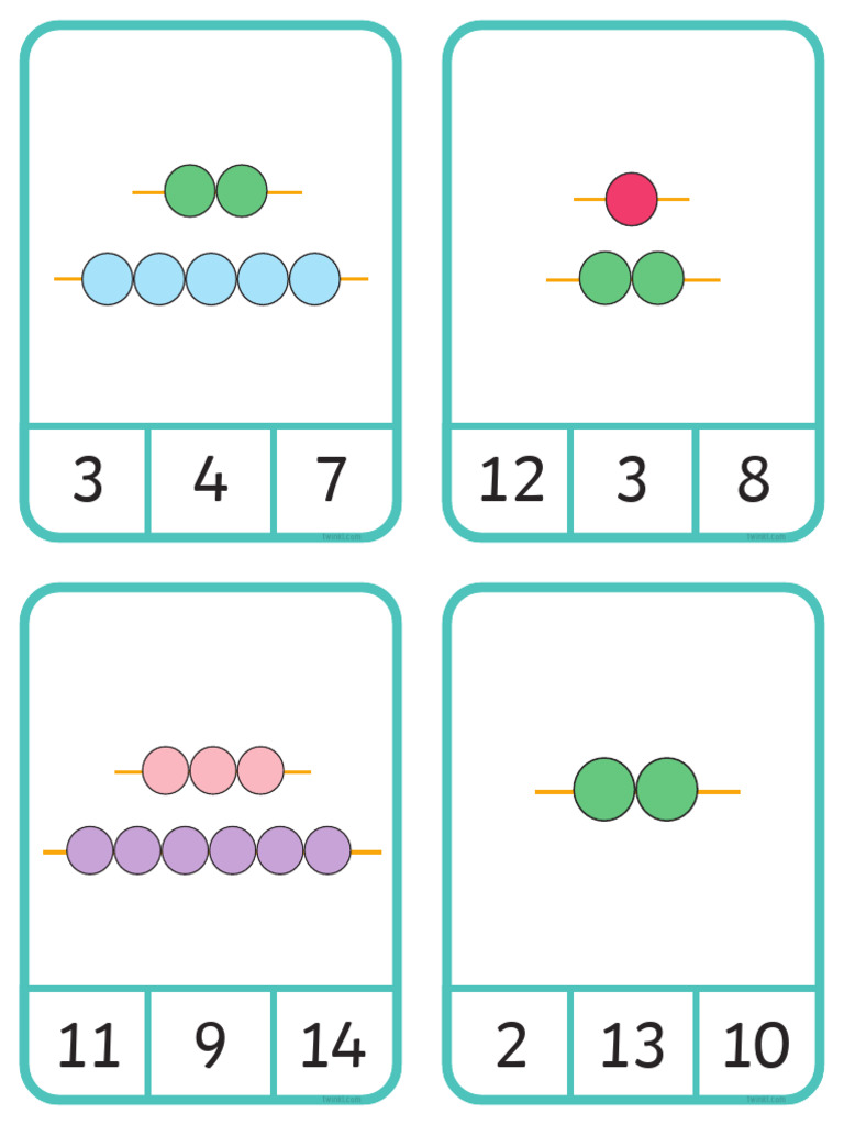 Montessori Beads Clip Cards Ver 3 | PDF