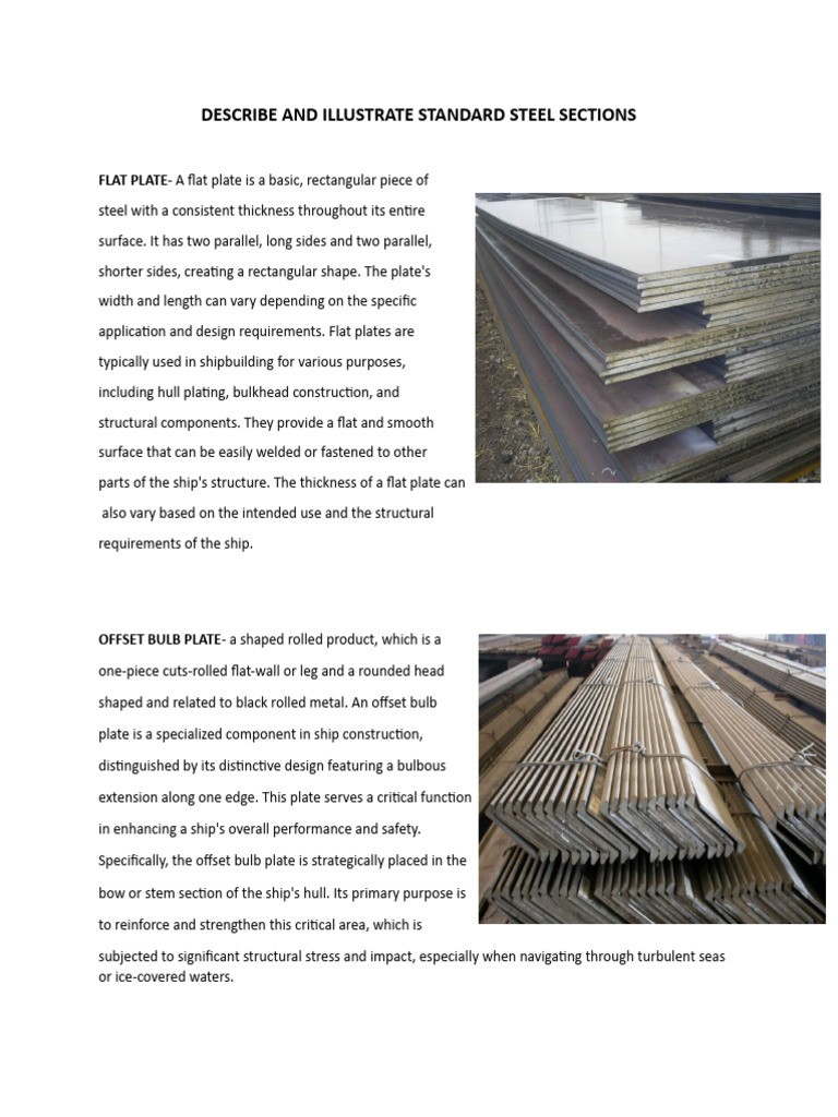 Describe and Illustrate Standard Steel Sections | PDF