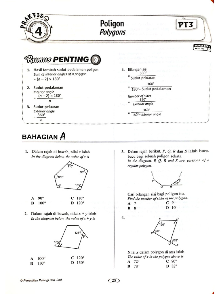 Maths F2 Pelangi Chapter 3-5 | PDF